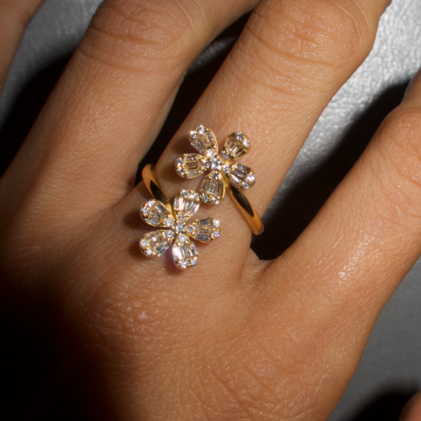 Izzy Yellow Gold Diamond Ring – Psylish